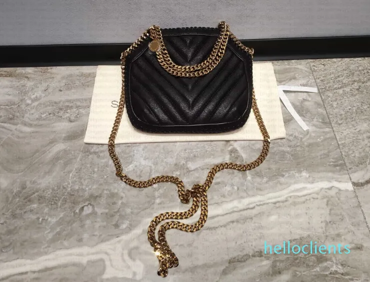 Designer V Shaped Twill Gold Chain Crossbody Bag With Large Capacity ...