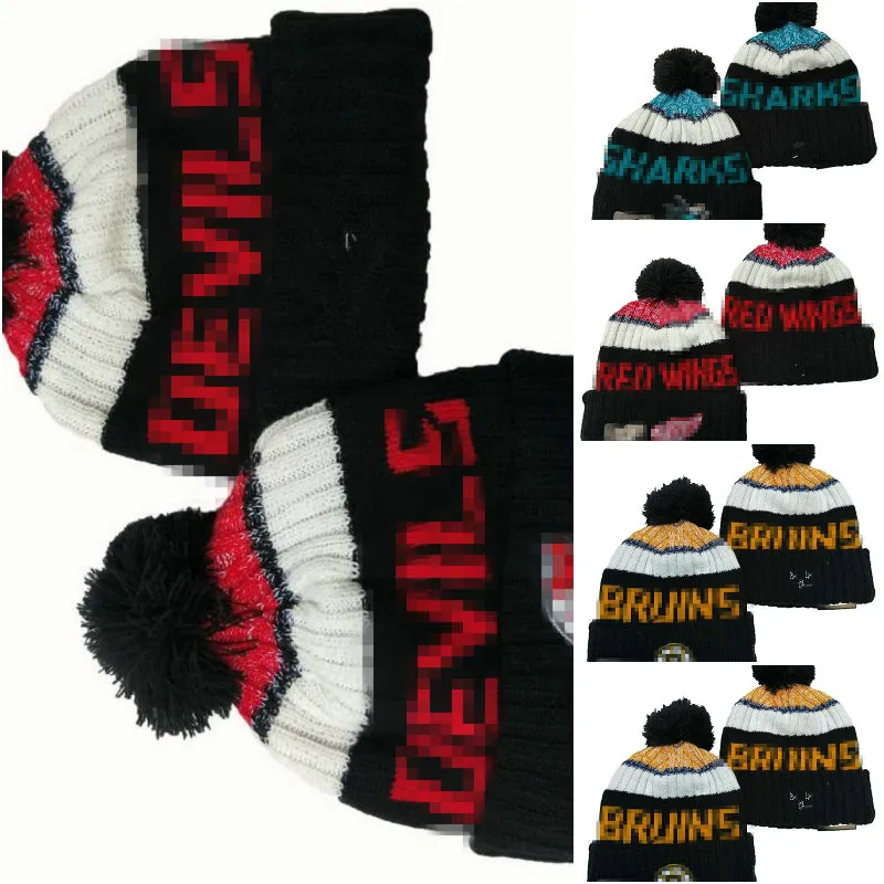 DHgate.com:Devils Beanie Hockey Designer Winter Beanies for Men and ...