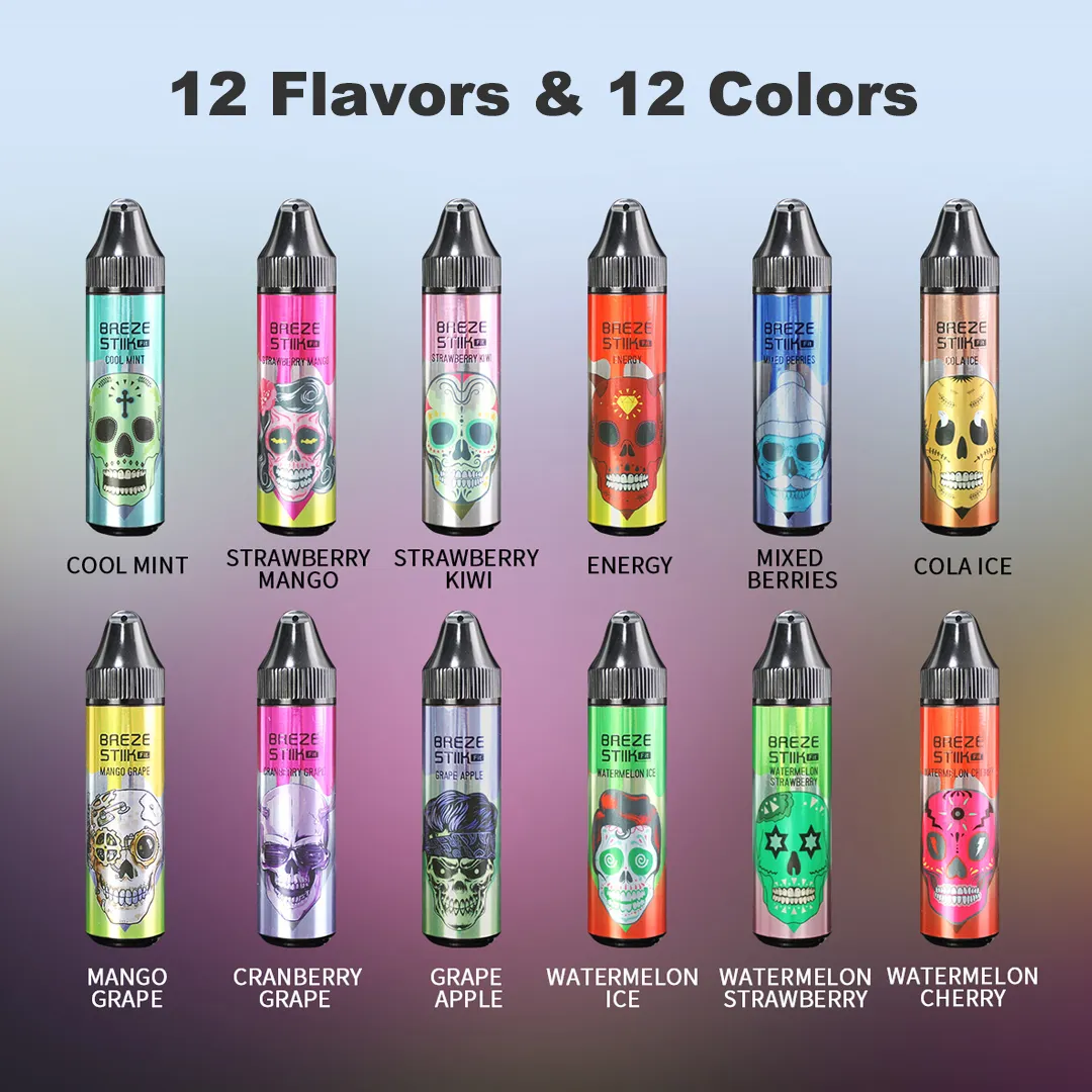 New Vape Disposable Puff 6k E Cigarette Kit Breze Stiik Fit 6000 Puffs ...