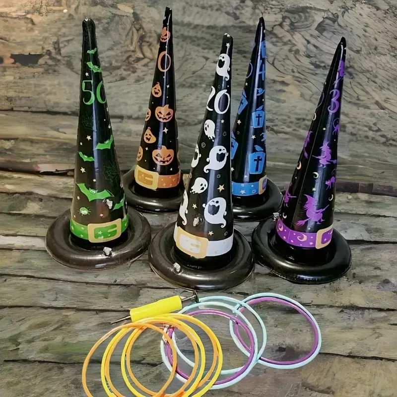 Halloween Ring Toss Game - Inflatable Witch Hat & Rings Set! Fun Party ...
