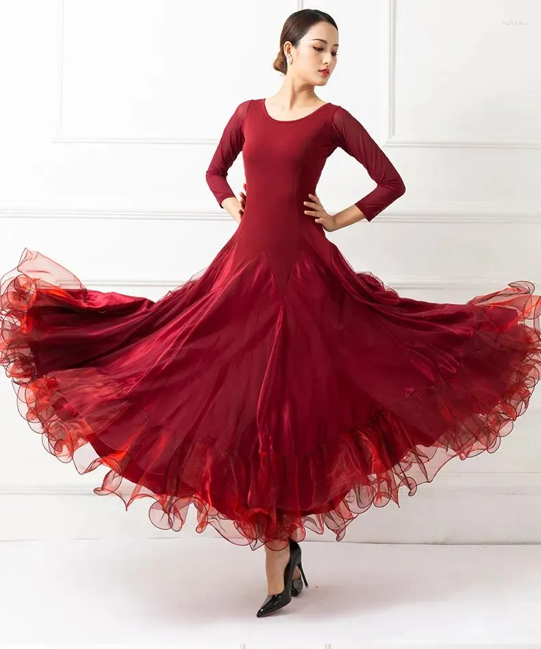DHgate.com:Red Waltz Ballroom Dance Dress for Women - Simple Advanced ...