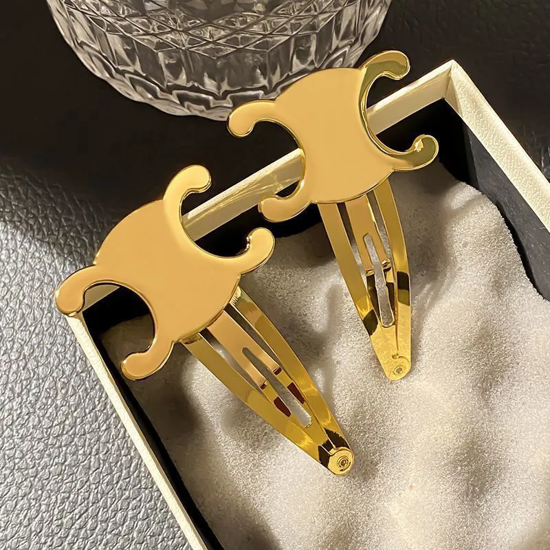 DHgate.com:18K Gold Designer Hair Clips for Women, Luxury Golden Silver ...