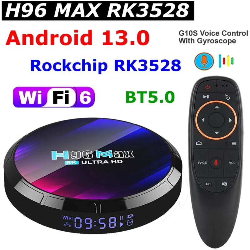 Android 13 8K TV Box - H96 MAX RK3528, 4GB/64GB, WiFi 6, BT5.0, HDR10 ...