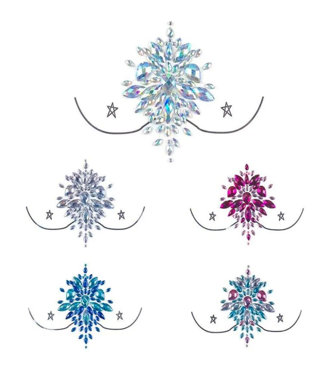 1 Sheet Face Tattoo Body Stickers Glitter Face Jewels Environmental ...