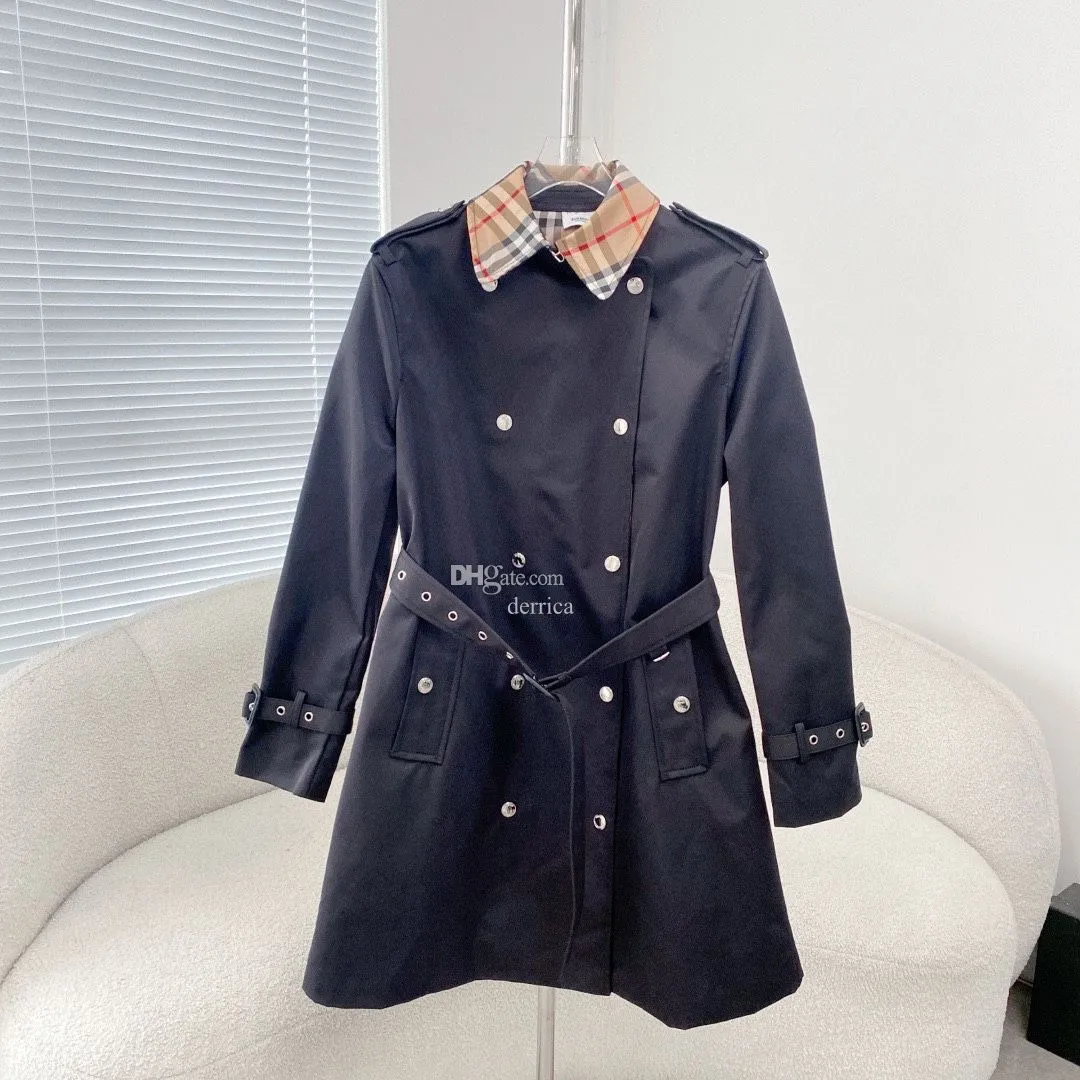 Designer Womens Long English Trench Coat BUR & BERRY Windbreaker Jacket ...