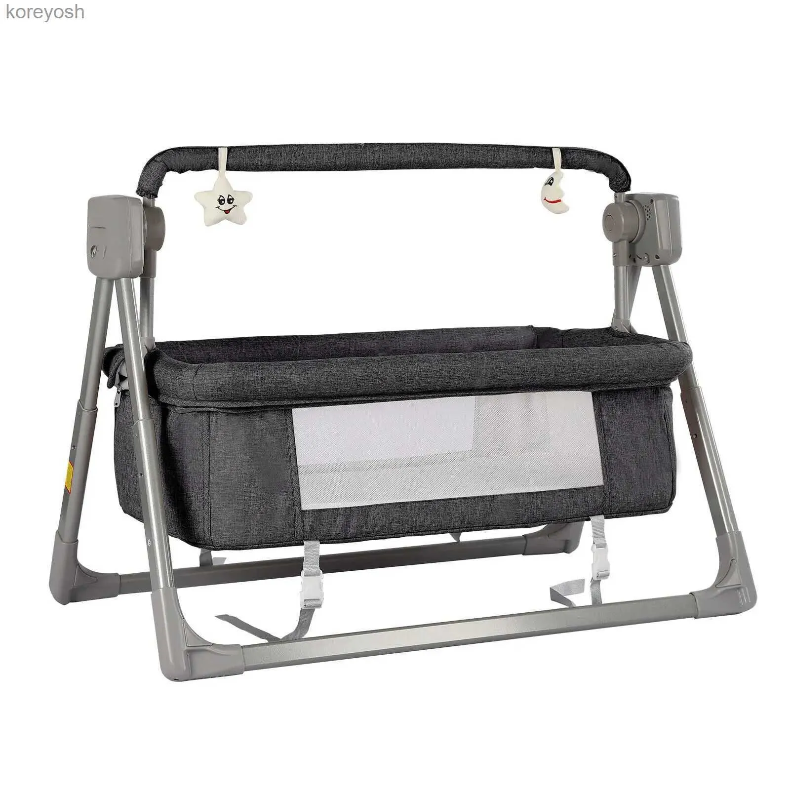 5-Speed Electric Baby Cradle Swing: Rocking Bassinet with Music, Remote ...