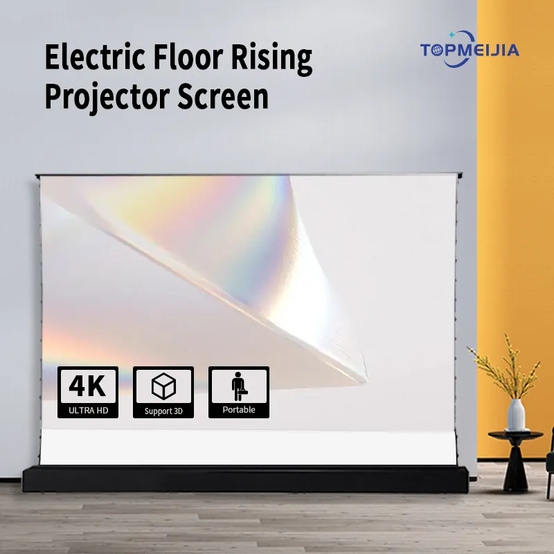 92-Inch Electric Floor Rising Projector Screen - Premium 4K Home Cinema ...