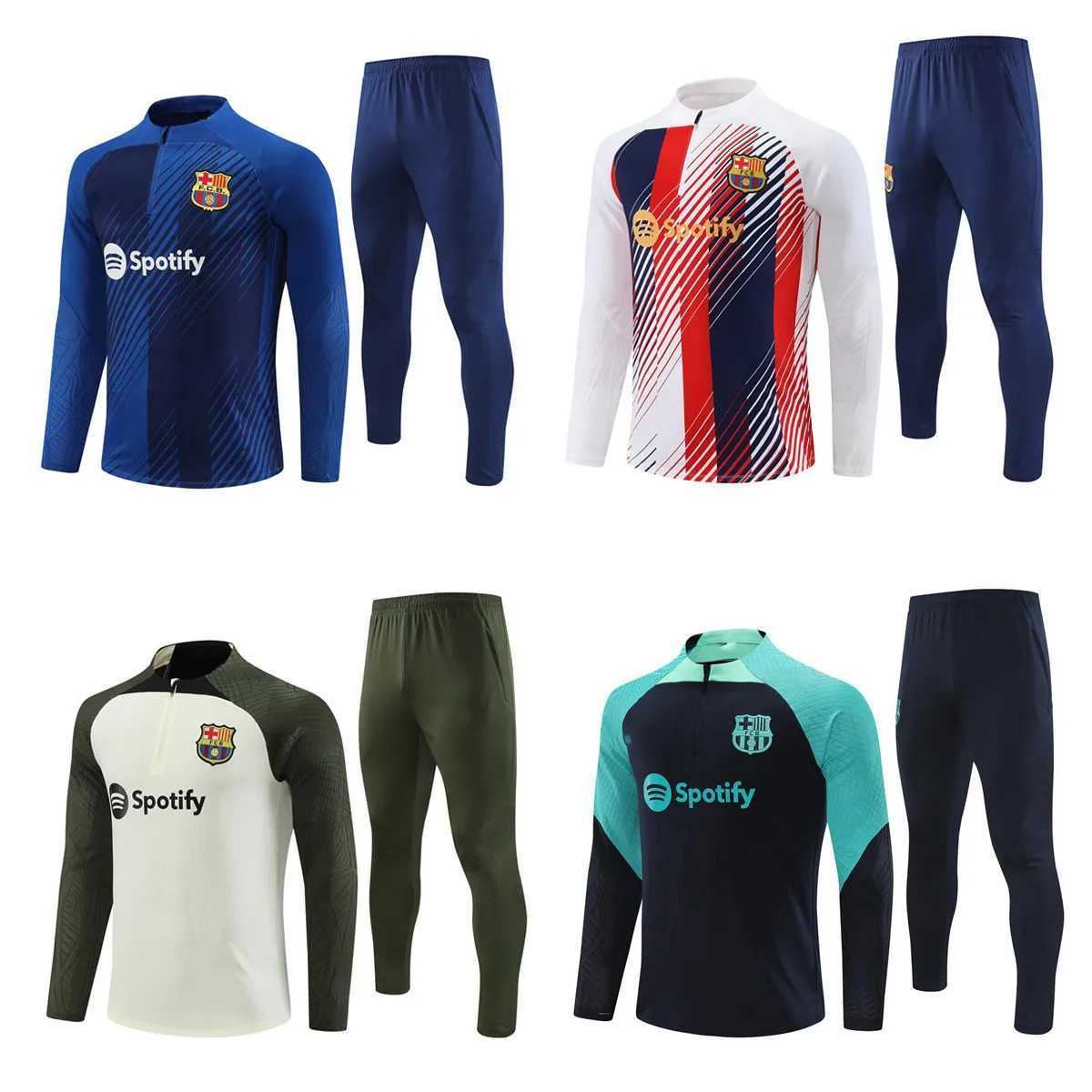 2023 Barcelonas Mens Football Training Tracksuit Set For Men And Kids ...