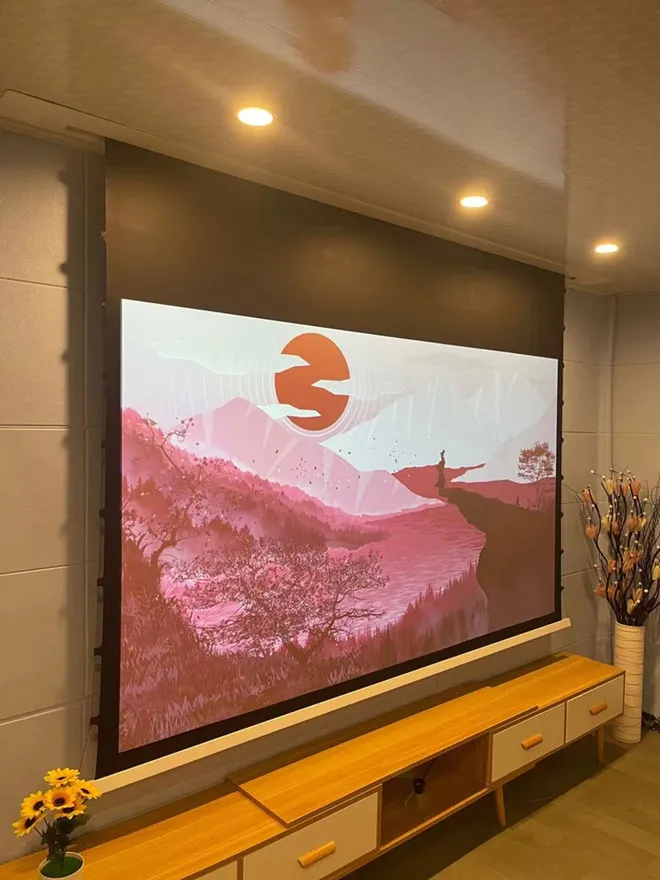 DHgate.com:8K 4K ALR Electric Recessed Projection Screen for Home ...