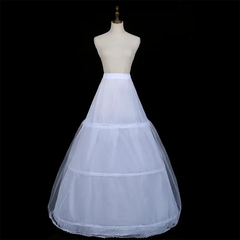 White 3 HOOP Quinceanera Petticoat Crinoline For Bridal Crinoline A ...