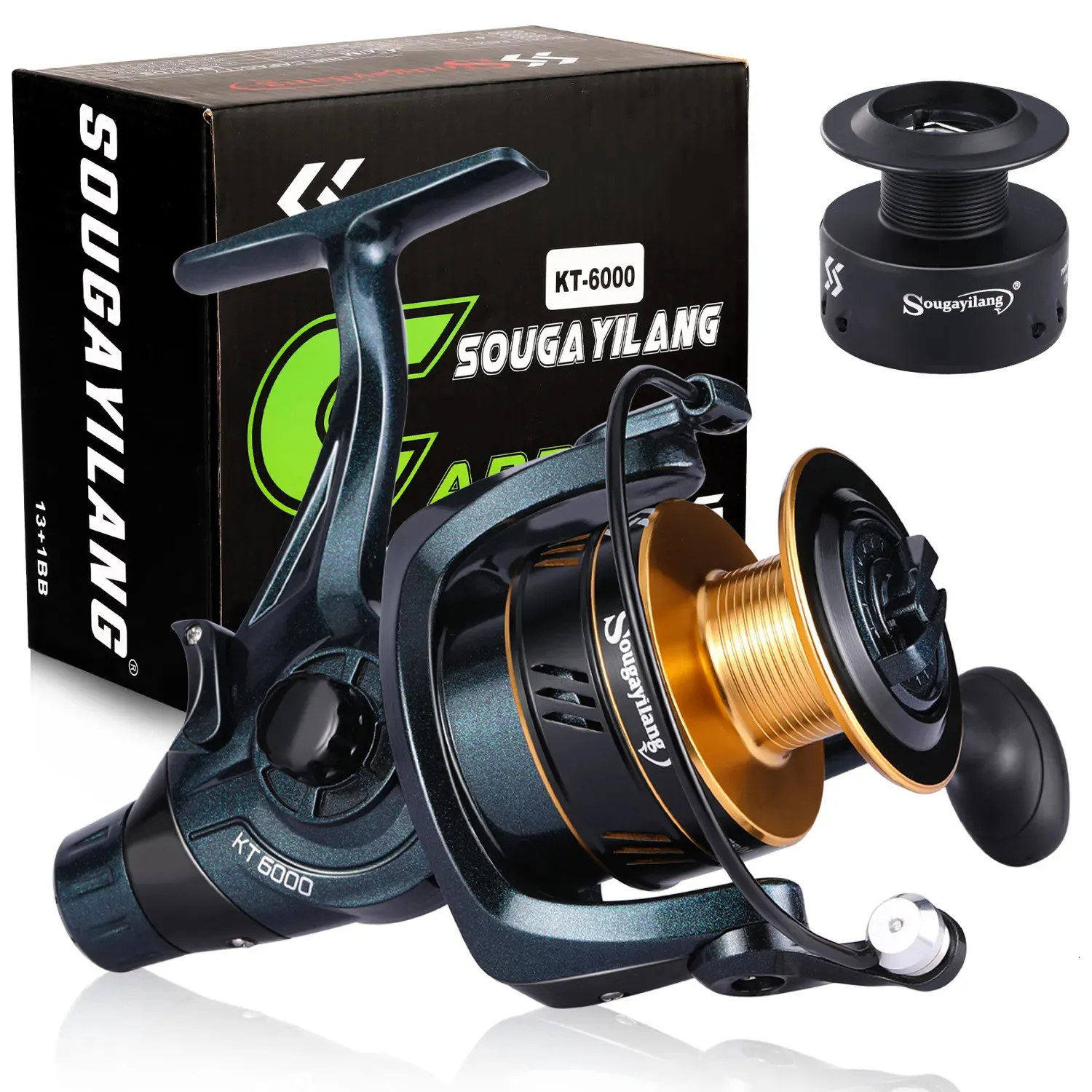 DHgate.com:Sougayilang Double Drag Carp Fishing Reel, Strong Spinning ...