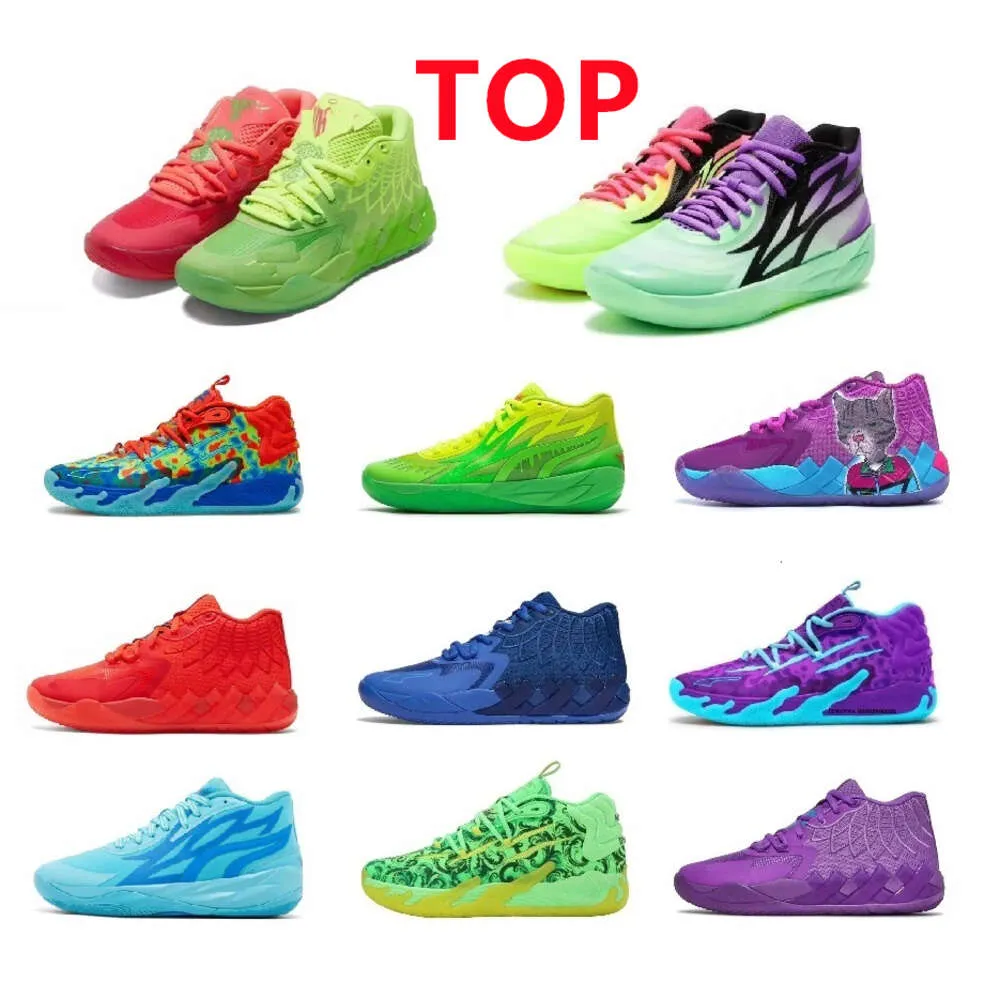 NEW Mens Lamelo Ball Mb 01 Basketball Shoes MB03 GutterMelo Blue Red ...