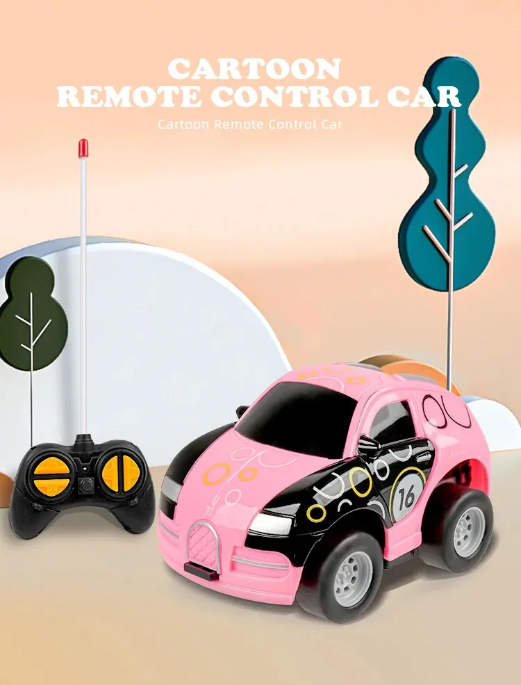 Remote Control Car Toys For Kids, Mini Cartoon Diecast Model Toddler ...