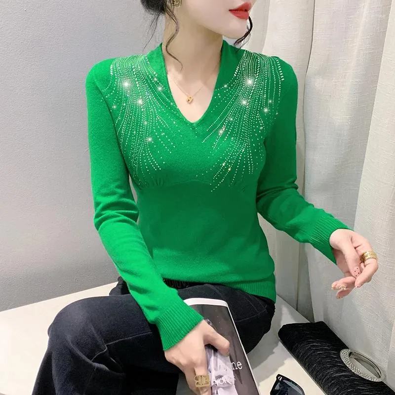 V-Neck Knitted Sweater: Chic, Sexy & Soft Long Sleeve - Shop Now! from ...