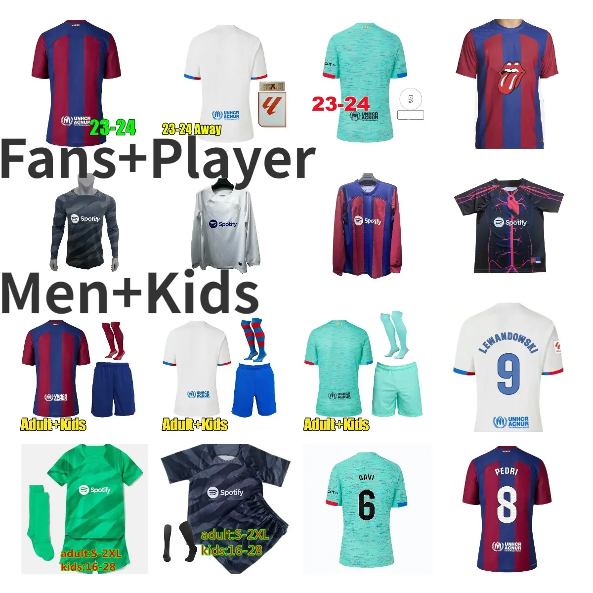 23 24 125th LEWANDOWSKI PEDRI GAVI Barcelonas Soccer Jerseys LAMINE ...