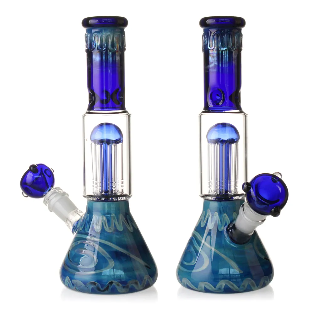 Cachimbas Bong De Vaso De Vidrio Azul De 10 Pulgadas Con 6 Brazos Árbol ...
