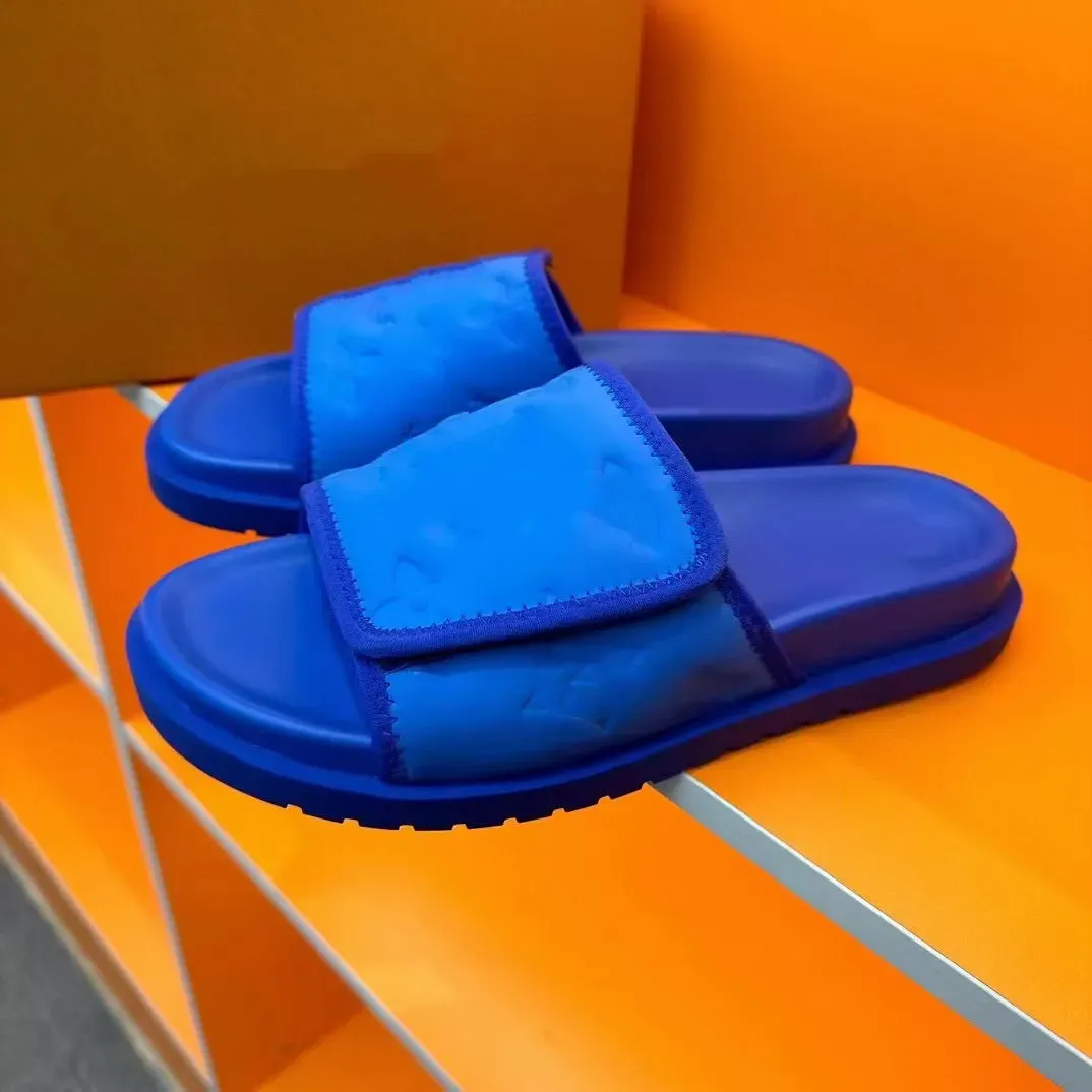 Miami Inspired Calfskin Slides Comfortable Designer Pool Sandals, Flat ...