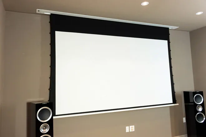 Concealed In Ceiling 150 Electric Tab Tensioned Projector Screen For ...