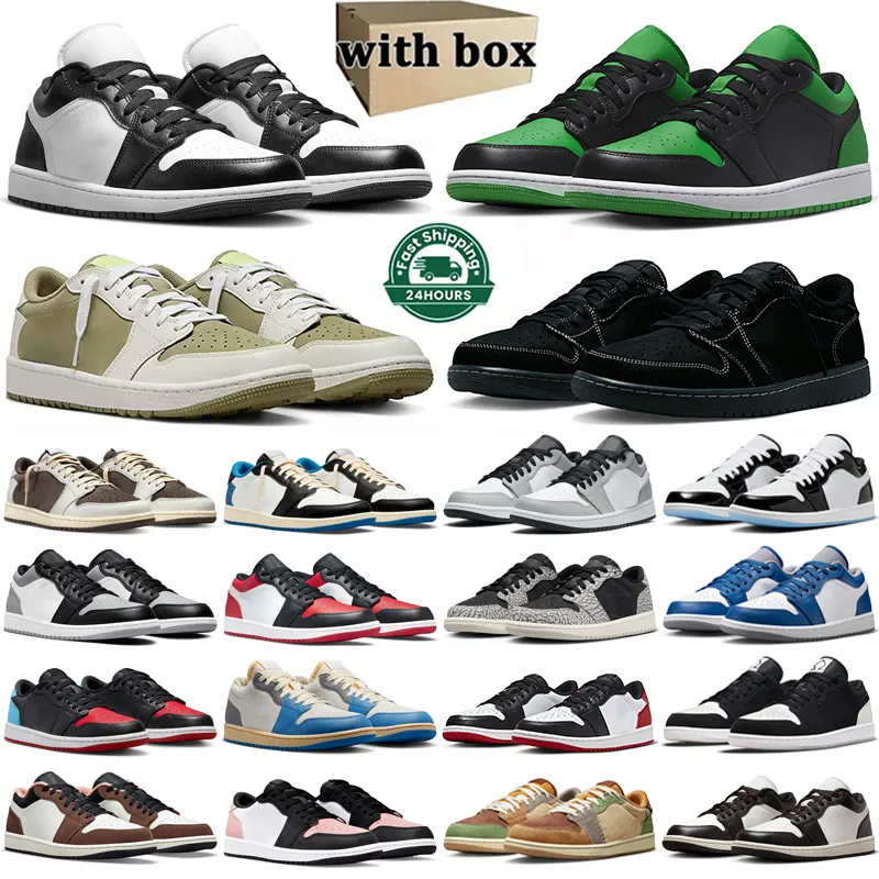Box Jumpman 1 Low Basketball Sneakers: Mens/Womens Black/White, Green ...