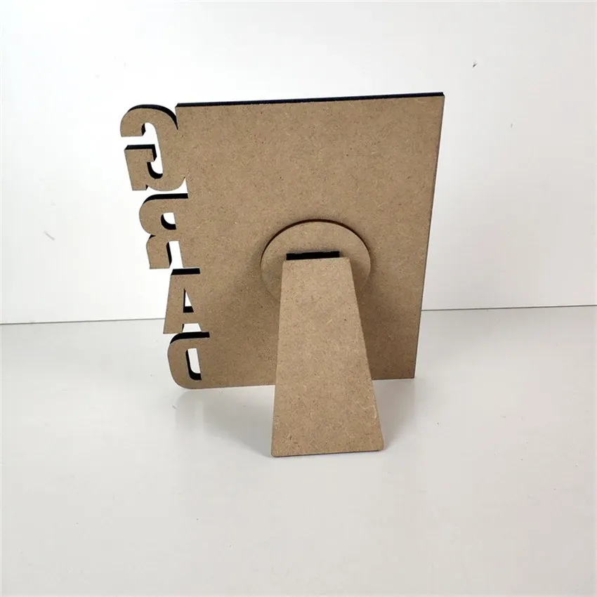 Simple White MDF Sublimation Blank Photo Frame With Wooden Lettering ...