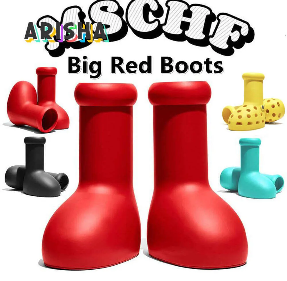 Mschf Astro Boy Big Red Boots Bottes De Pluie Designer Hommes Femmes ...
