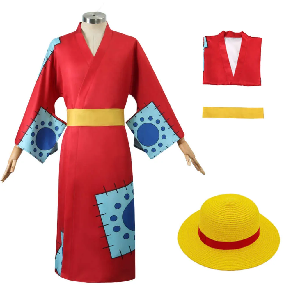 Anime Cosplay Luffy Cosplay Costume Monkey D. Luffy Kimono Wano Country ...