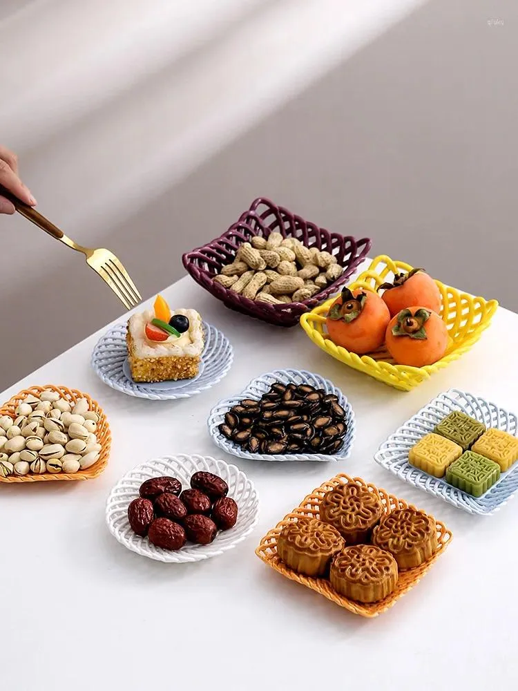 Japanese Ceramic Grape Paper Plates Small Hollow Design For Snacks ...