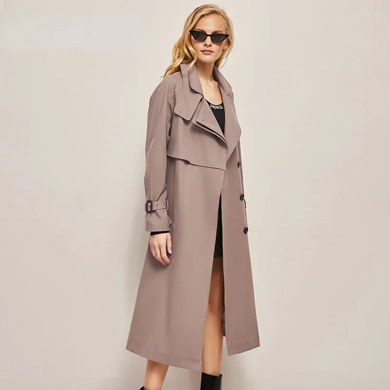 DHgate.com:Cotton Trench Coats - Draped Double-Breasted Long Jackets ...