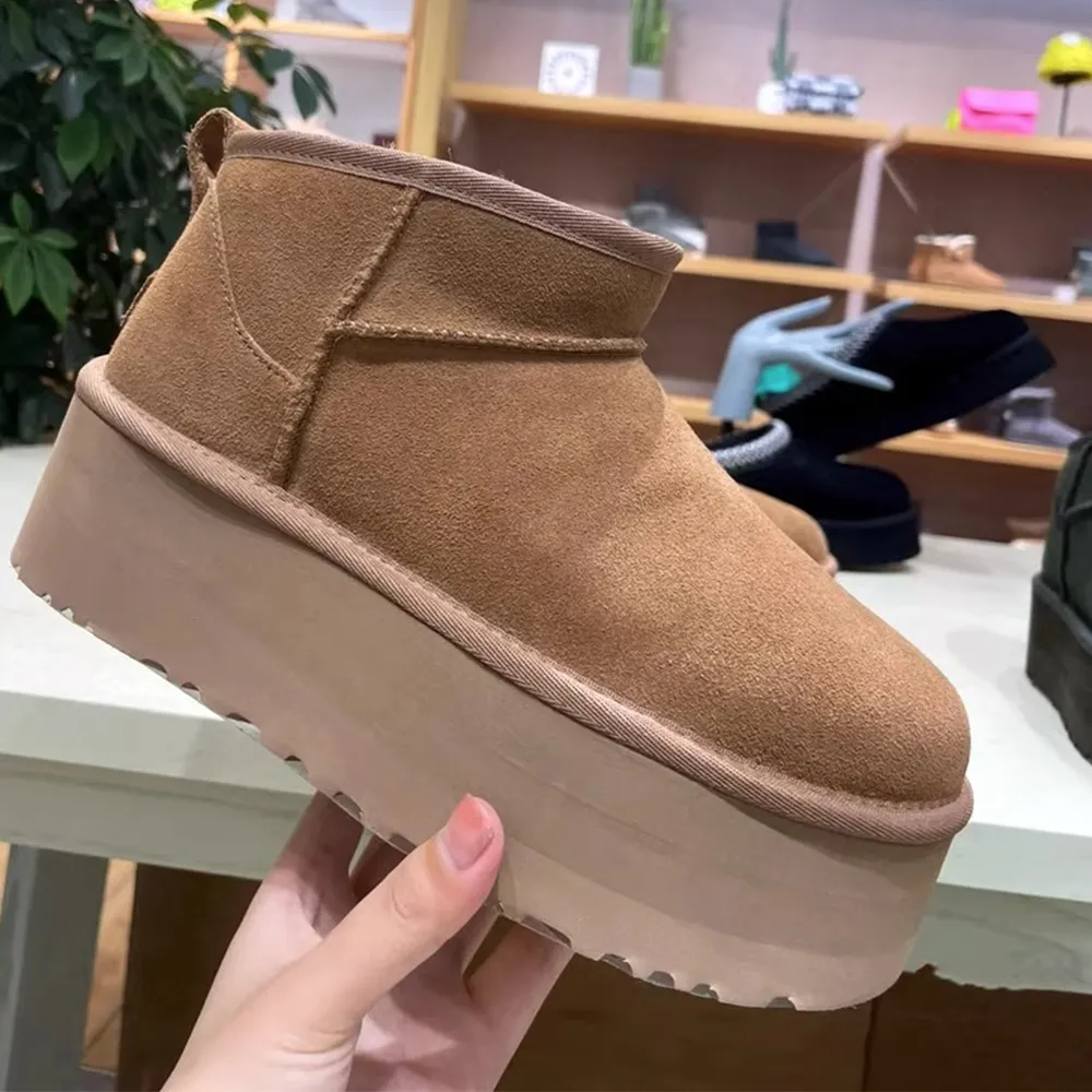 Australia Winter Sheepskin Classic Ultra Mini Platform Snow Boots Tazz ...