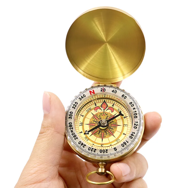 Pocket Compass, Pocket Watch Compass Brass Luminous Portable Navigation ...