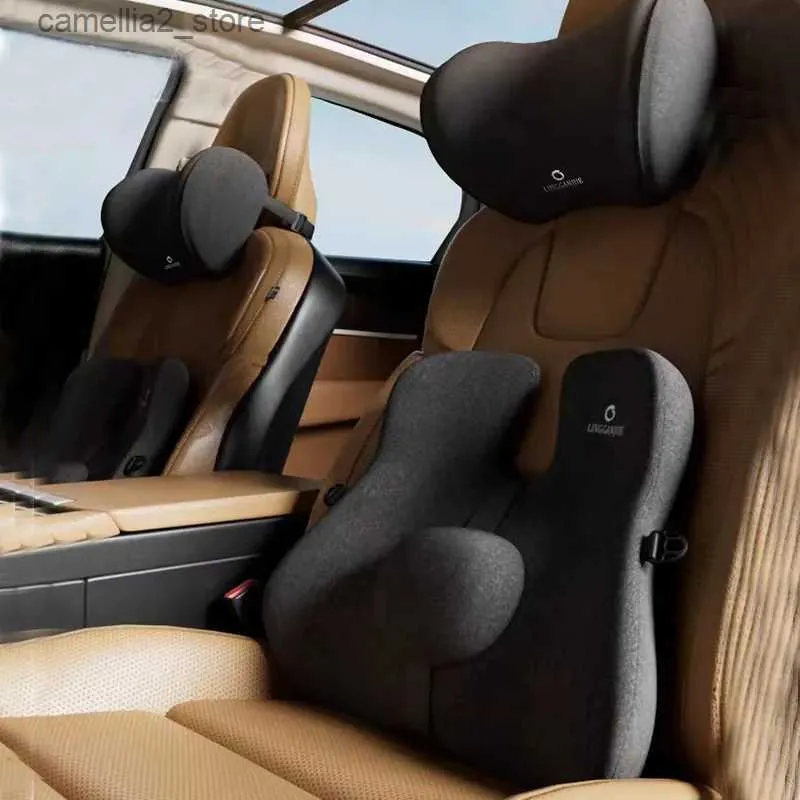 Seat Cushions Car Seat Neck Pillow Adjustable Lumbar Support Headrest ...