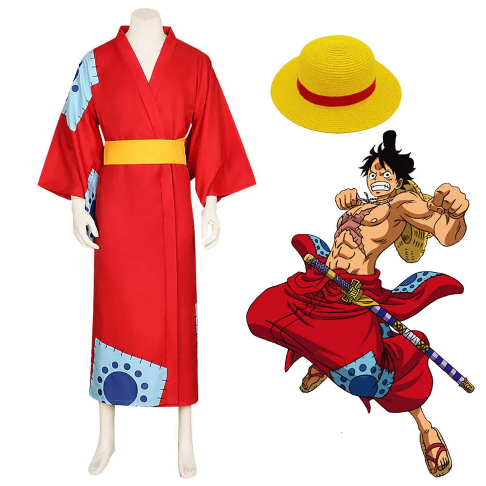 Anime Cosplay Luffy Cosplay Costume Monkey D. Luffy Kimono Wano Country ...