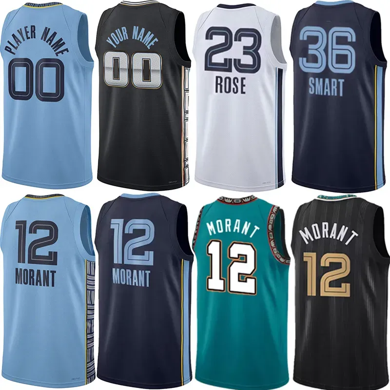 Ja Morant Men Basketball Jerseys Jaren Jackson jr. Derrick Rose Marcus ...
