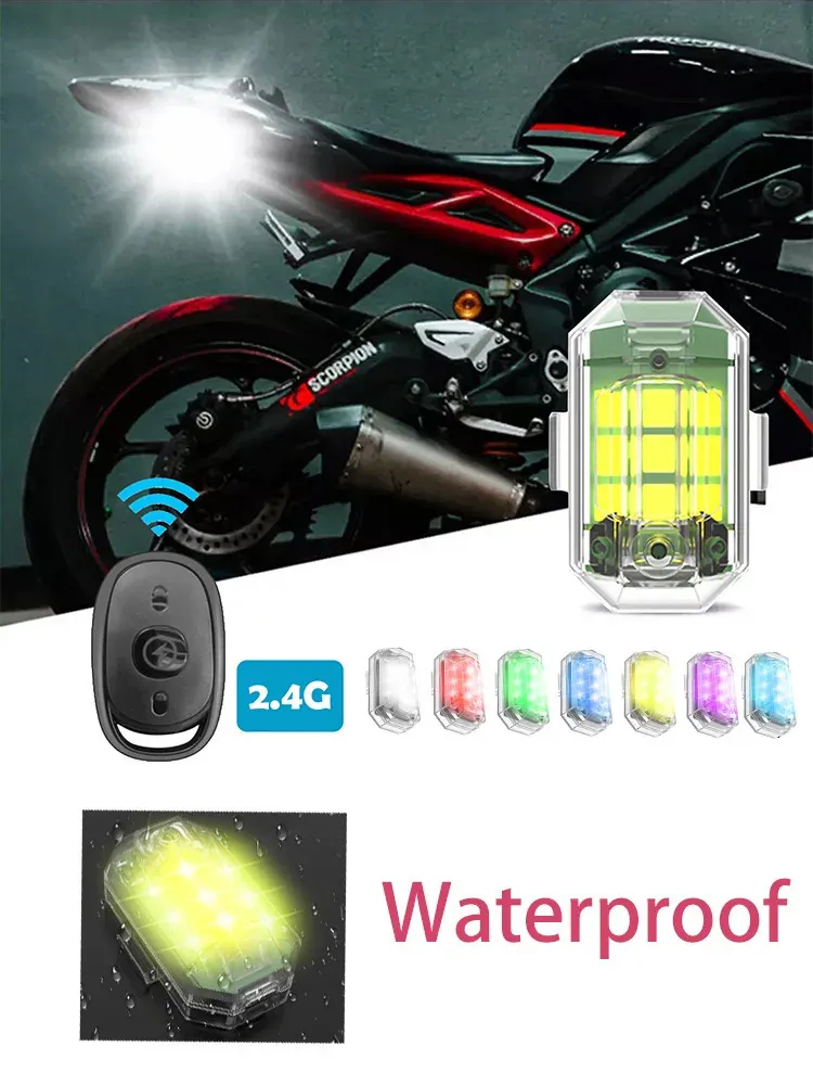 LED Strobe Light With Remote Control Motorcycle, Car, Bike, Scooter ...