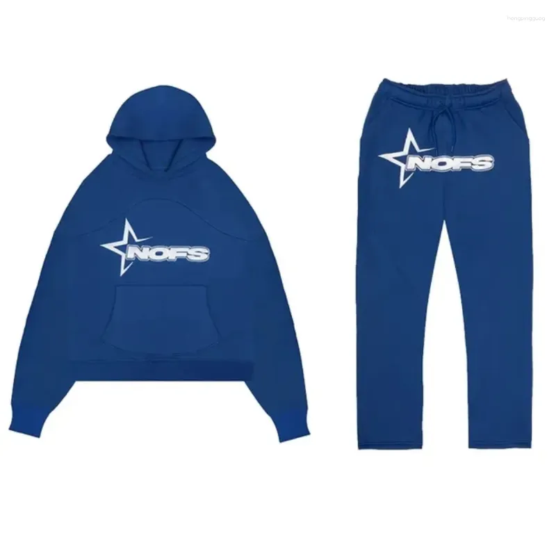 NOFS Y2K Mens Hip Hop Letter Print Tracksuit Set With White NOFS Y2K Mens Hip Hop Letter Print Tracksuit Set With White