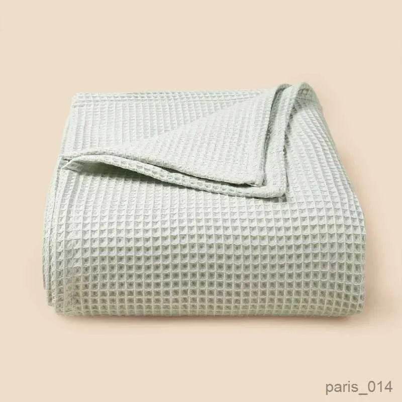 Soft Cotton Throw Blanket - Lightweight Pure Color Mesh Blanket, Skin ...