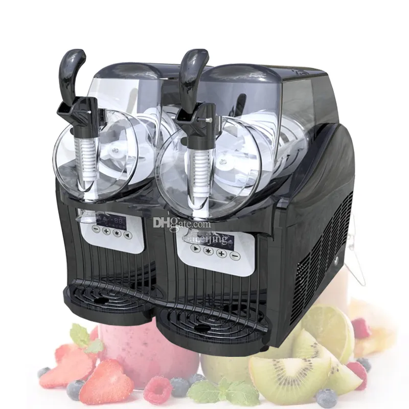 300W Double Tank Electric Commercial Slushy Maker For Frozen Drinks And ...