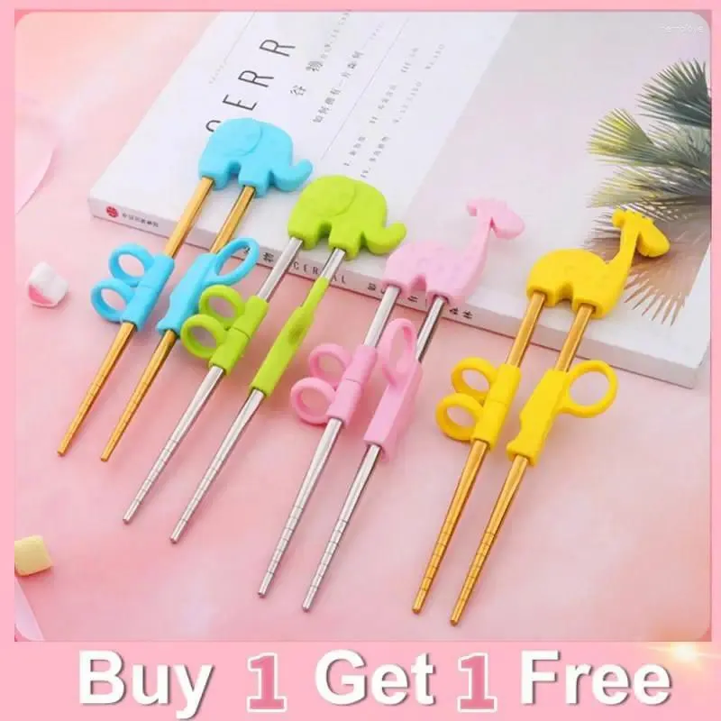 DHgate.com:Cartoon Animal Chopsticks for Kids, Reusable Stainless Steel ...