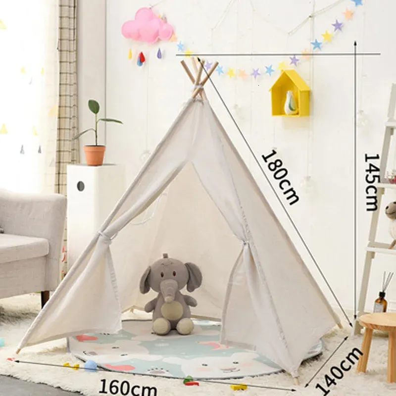 DHgate.com:Canvas Teepee Tent: Portable 1.8M Kids Play Tent, Cotton ...