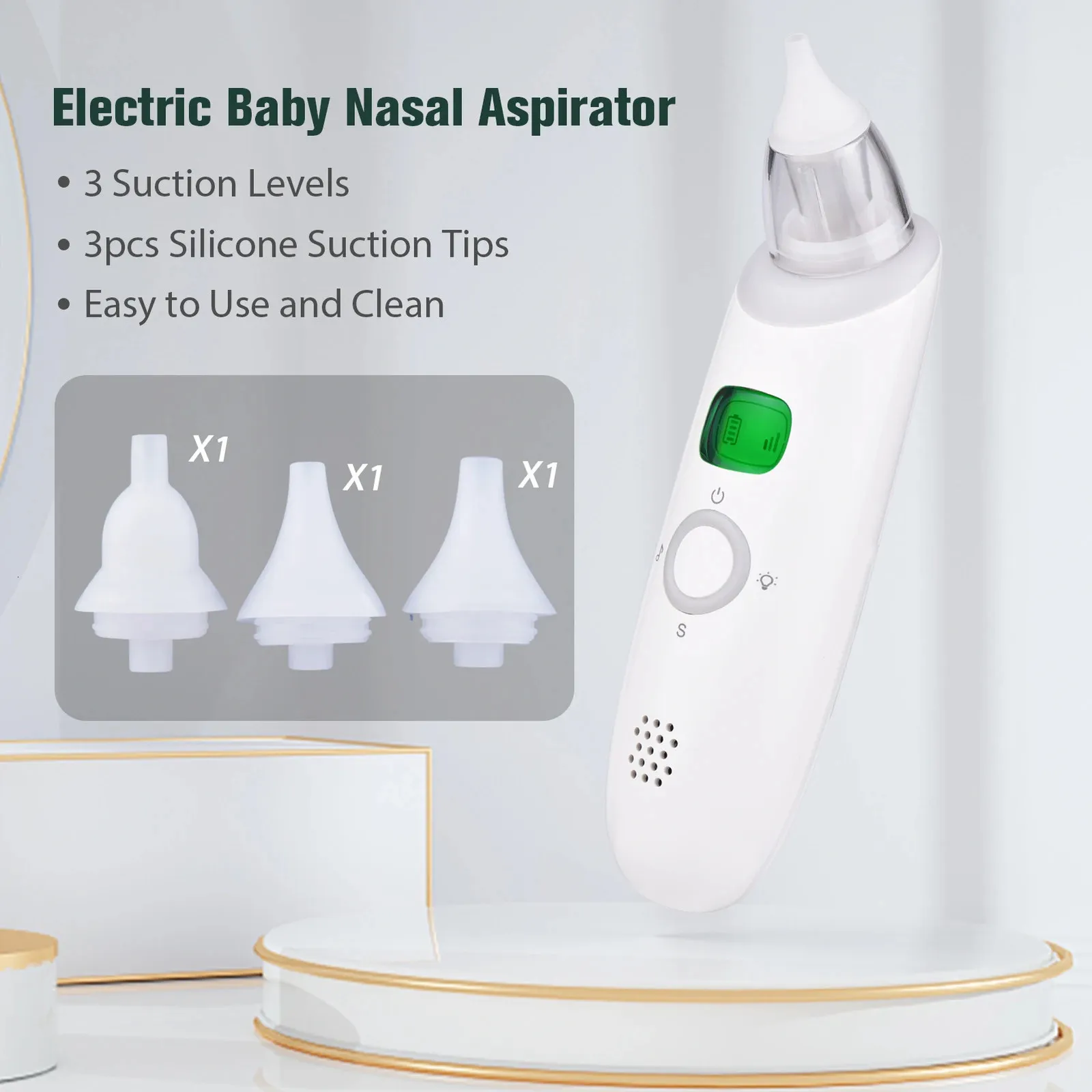 Electric Baby Nasal Aspirator Safe, Adjustable Suction & Low Noise ...