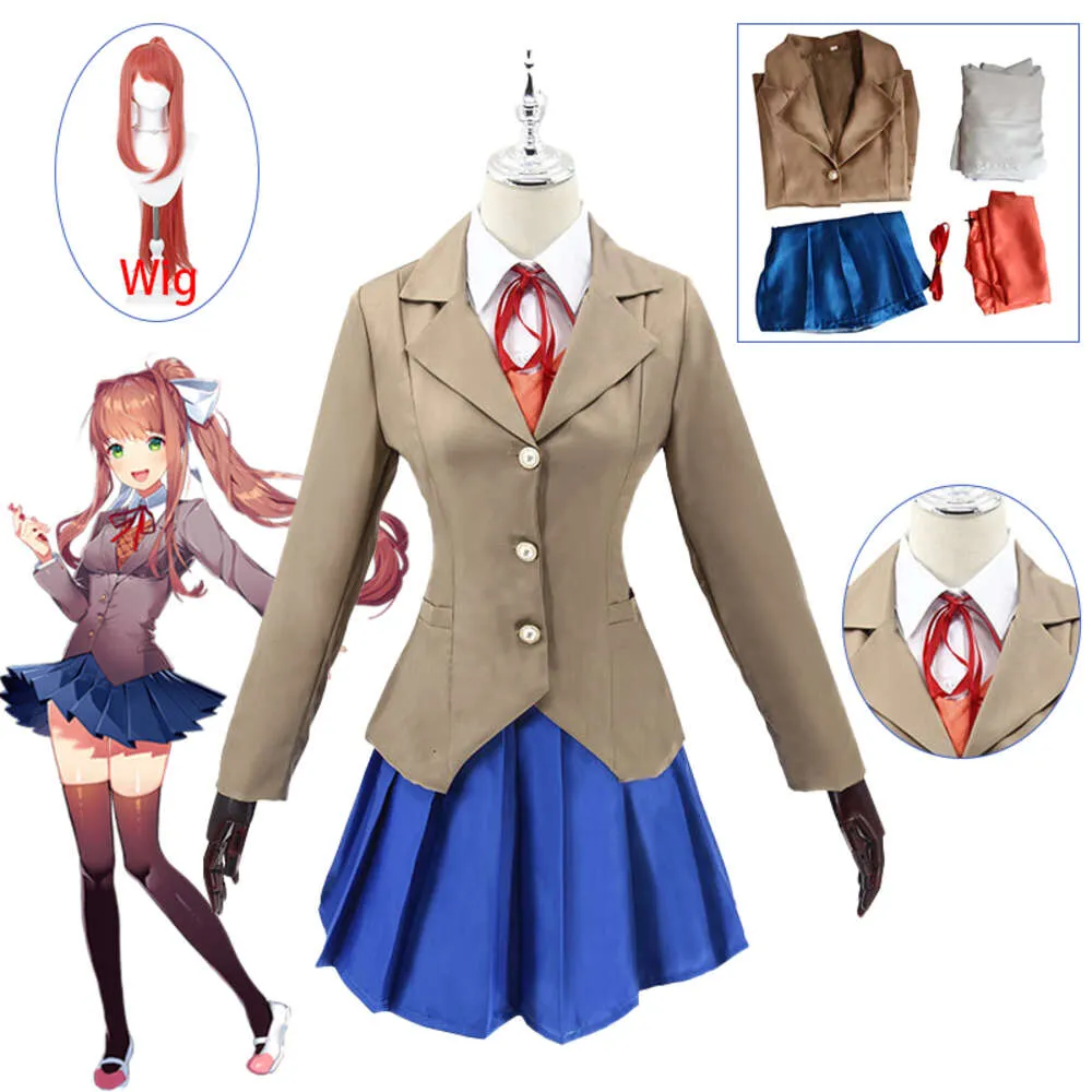 Dazai Anime Doki Literature Club Monika Cosplay Costume For Women Perfect For Halloween From