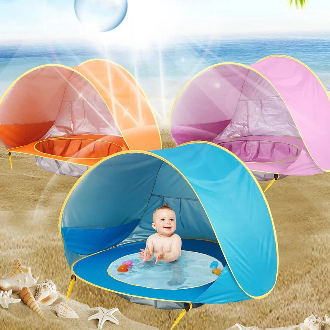DHgate.com:Portable Baby Beach Tent - UV Protection Sun Shelter with ...