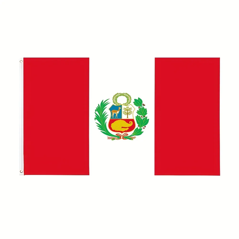 Peruvian National Flag Flag Banner 3x5Fts, 90x150cm Polyester, Indoor ...