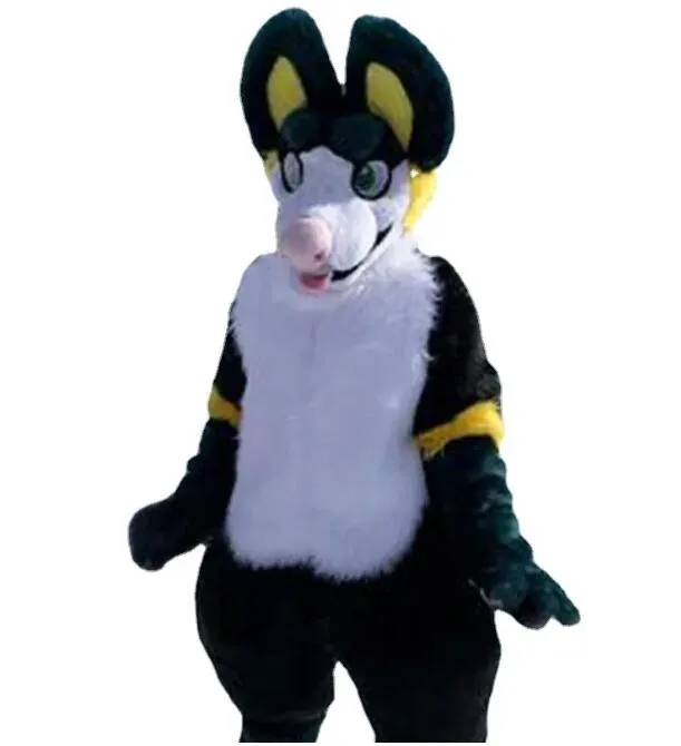 Premium Husky Fox Mascot Costume - Long Fur Fursuit for Halloween ...