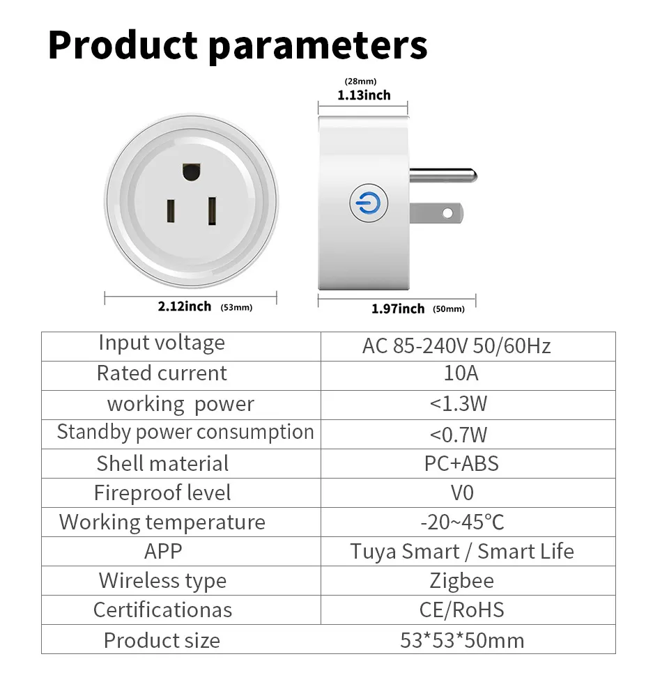 DHgate.com:US Standard WiFi Smart Socket, Timing Switch, Round Plug ...