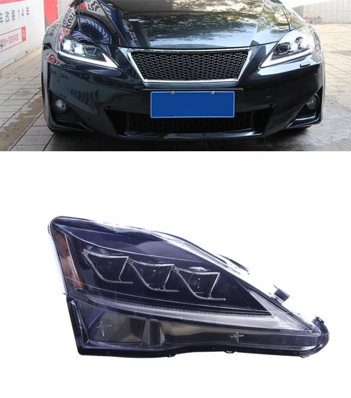Lexus IS Headlights - Full LED Streamer, Steering Responsive, DRL, Fits ...