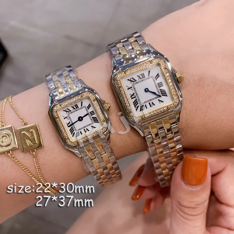 Luxury Square Diamond Women's Watch With Folding Buckle Quartz ...