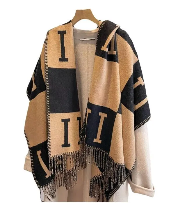 DHgate.com:2024 Womens Long Winter Scarf: Double-Sided Cashmere Wool ...