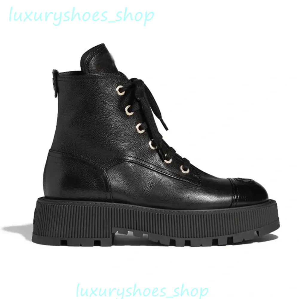 Chunky Platform Boots: Real Leather Lace Up Ankle... From Factory ...