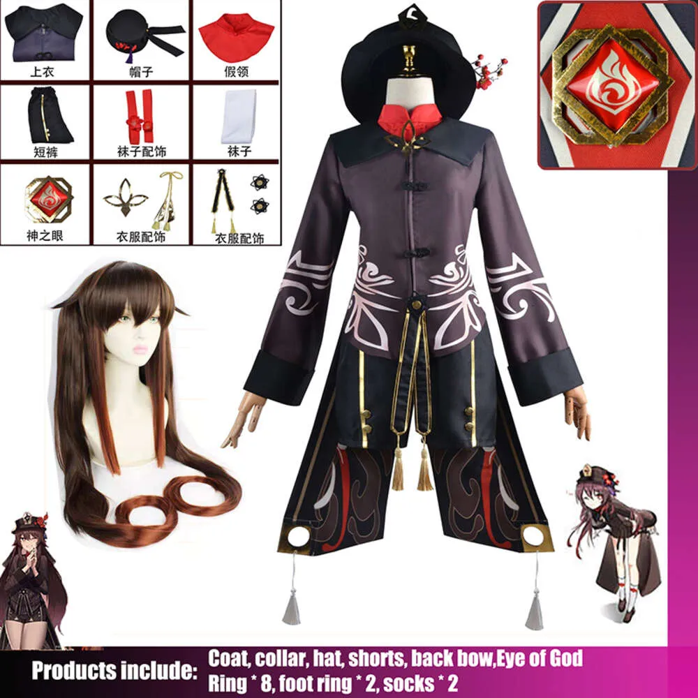 Disfraz De Hu Tao Para Cosplay, Uniforme De Juego Genshin Impact ...